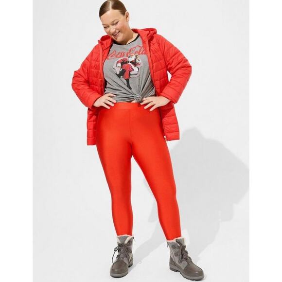 torrid | Pants & Jumpsuits | Torrid Red Glossy Leggings 2x | Poshmark